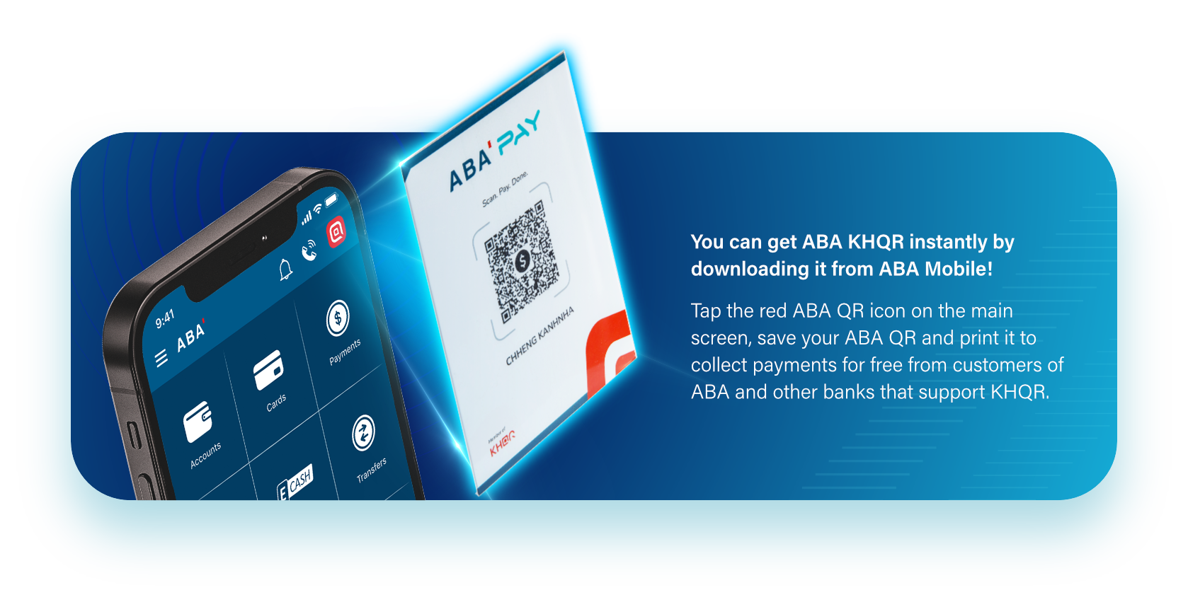 ABA QR code payment facility request form | ABA Bank Cambodia
